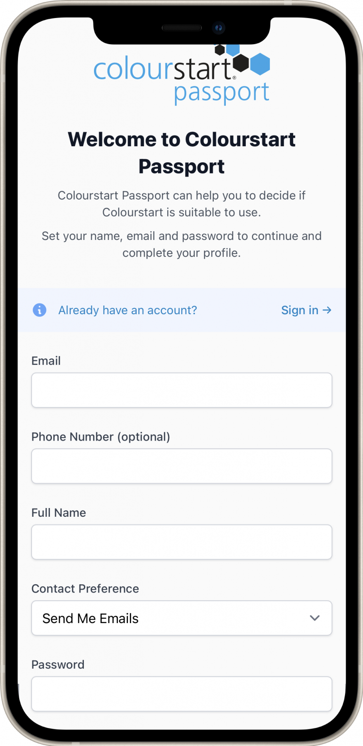 Colourstart Passport – Colourstart